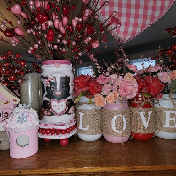 Cottagecore Kitchen Decoupaged Mason Jar ~ Multiple Kitchens to Choose ...