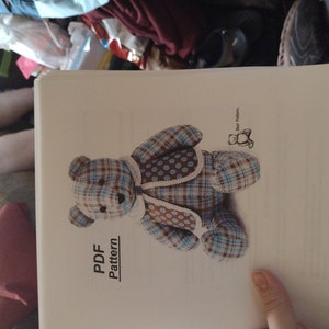 Memory Bear Easy 18 Sewing Pattern Simple Bear Pattern Sewing Pattern PDF Teddy Bear Pattern ...