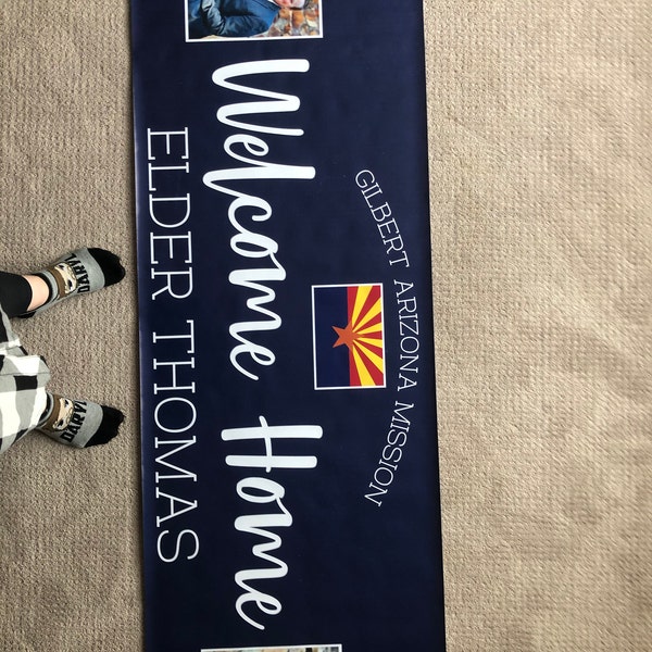 Missionary Banner Welcome Home Sign - Choose Your Options - Etsy