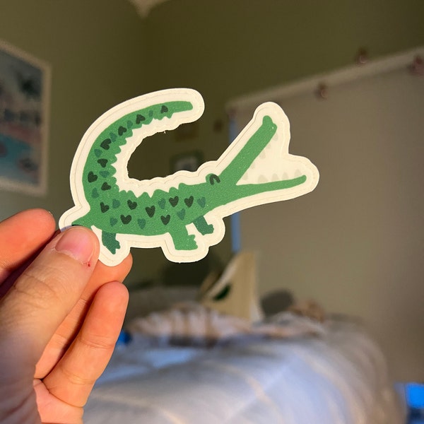 Gator Sticker, Vinyl Sticker, Alligator Laptop Bumper Sticker, Animal ...