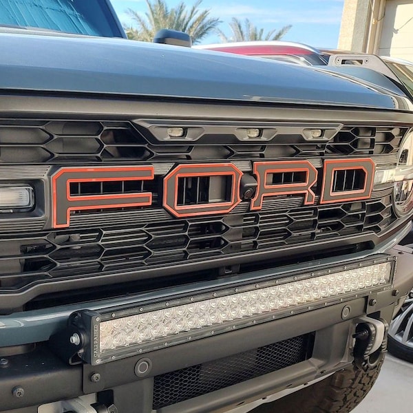 2021-2023 Ford Raptor Grill Letter With Reflective Outlines Vinyl Decal ...