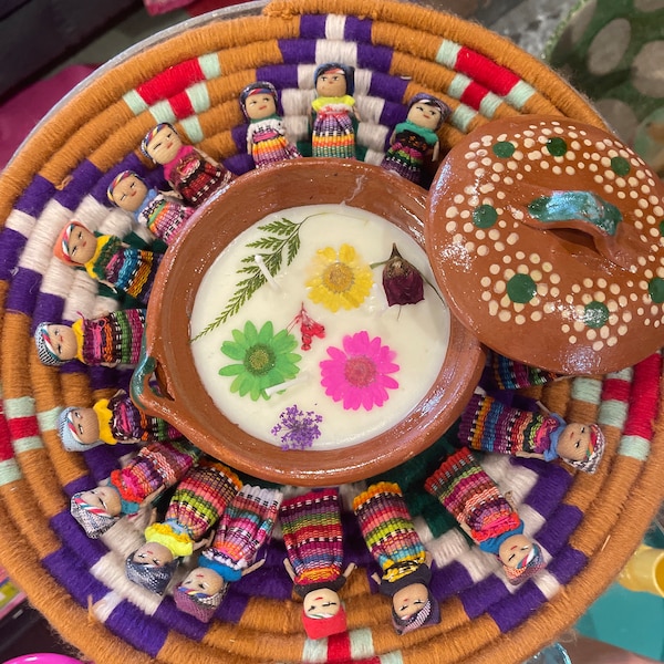 Mexican Pottery Candle: Coconut Apricot Wax Cazuelita - Etsy