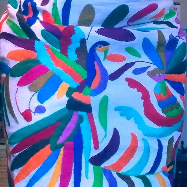 Wall Art, Hand Embroidered Decor, Mexican Otomi Embroidery, Gift For ...