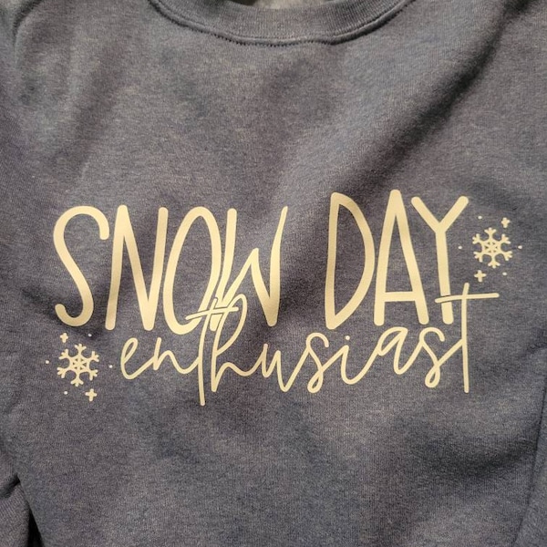 Snow Day Enthusiast Shirt,fun Teacher Winter Holiday Sweatshirt,winter ...