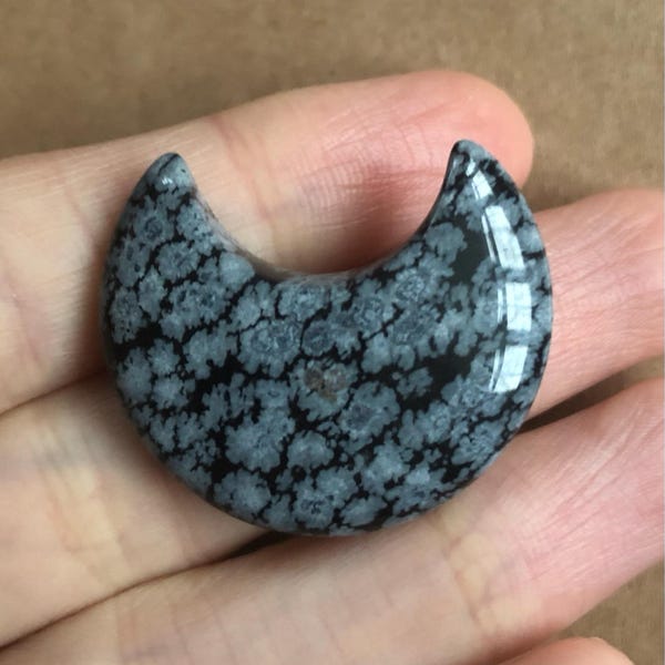 Obsidian Star Crystal, Carved Star Crystal, Crescent Star, Healing ...