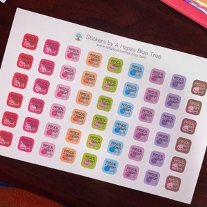 Happy Birthday Cake Reminder Cute Kawaii Planner Stickers for - Etsy