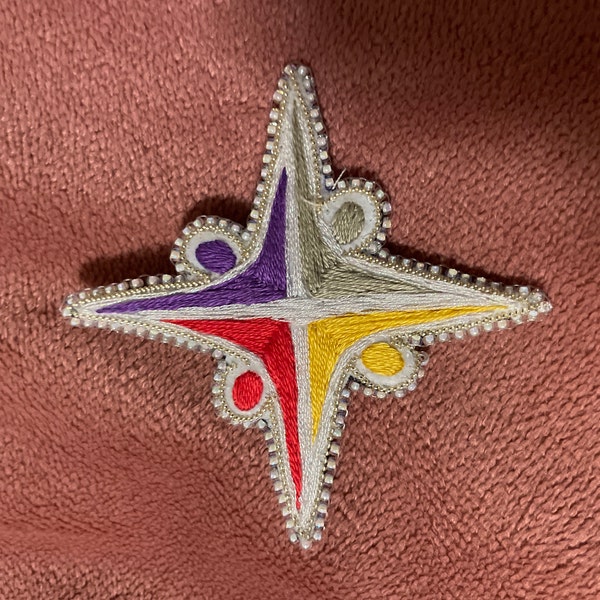 Handmade Embroidered Brooch: Custom Logo Design Pin - Etsy