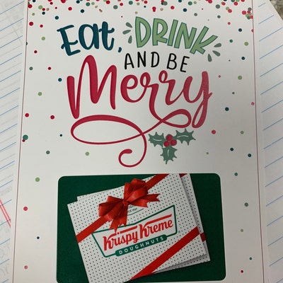 Holiday Gift Card Holder, Christmas Gift Card Holder, Eat Drink and Be ...