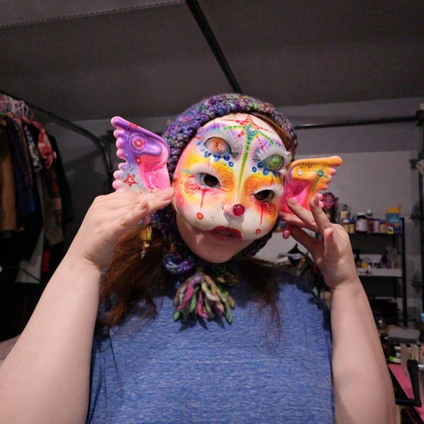 Chica Fnaf Mask With Detachable Beak| Cosplay Mask| Portals Mask| Fnaf ...