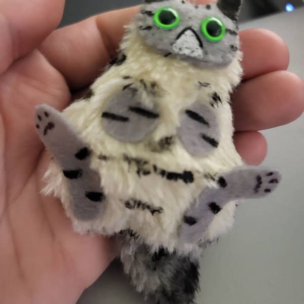 Fat Cat Mini Plush Doll - Etsy