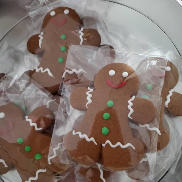 Handmade Large Gingerbread Man Cookies - Christmas Holiday Cookies, 12 ...