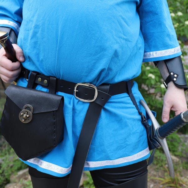 Hero Belt in Heavy Leather for Larp or Cosplay, Gladiator, Barbarian or ...