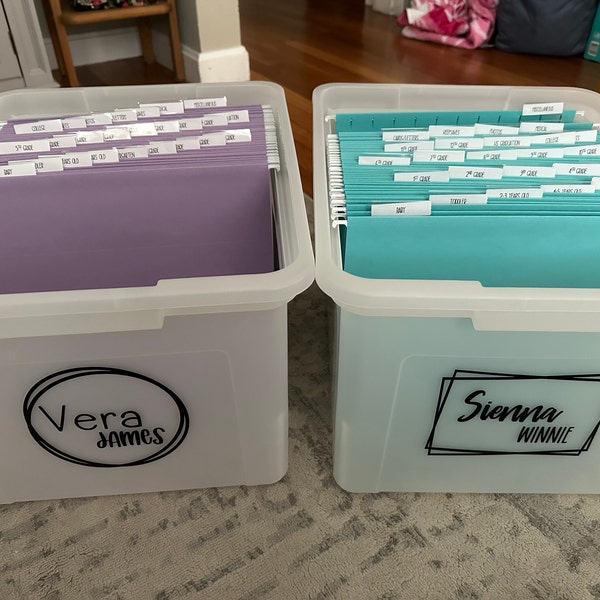 DIY Kit: Home Paperwork Organizing Name Decal and Folder Tabs ...