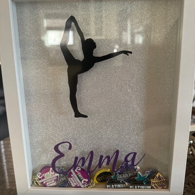 Personalized Dance Shadow Box Competition Pin Holder Display Case Dance ...