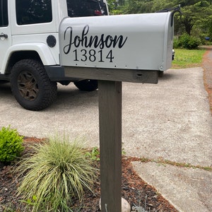 Custom Mailbox Decals Set of 2 Mailbox Numbers Vinyl Decal Stickers ...