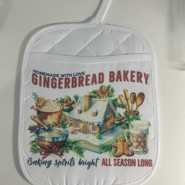 Gingerbread Bakery Diy Christmas Sign Winter Drink Cupcake Cocoa Holly