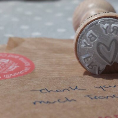 Custom Clay Stamp With Name and Heart Drawing, Stamp for Fresh Clay for ...