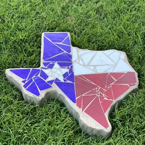 Texas Shaped Stepping Stone with Texas ATM Aggie Mosaic Top | Etsy
