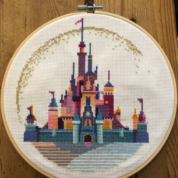 Cinderella Castle #P118 Cross Stitch Embroidery Pattern Download ...