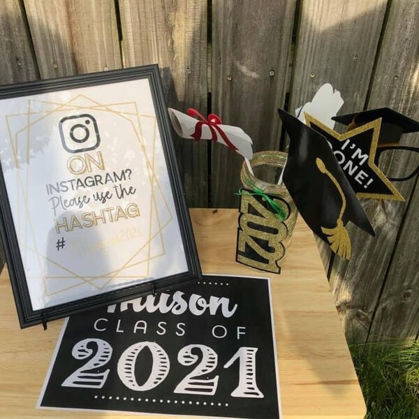 Graduation Welcome Sign | Grad Party Hashtag Sign | Class of 2020 ...