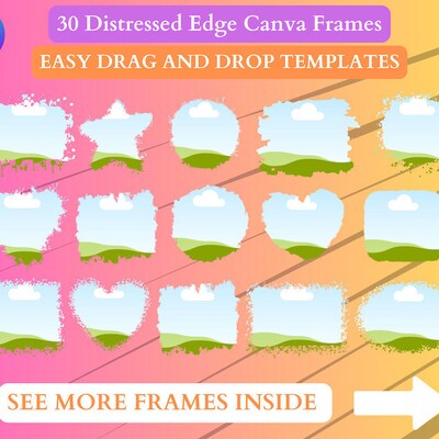 20 Different Shapes. Fill Your Own Design in Canva. Editable Drag and ...
