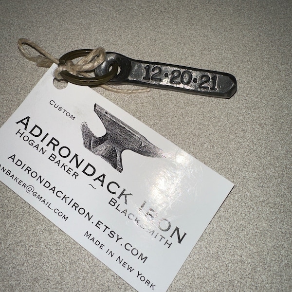 Iron Anniversary Gift, 6th Anniversary Key Chain. Blacksmith Forged ...