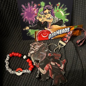 Creepypasta Strangled Red Acrylic Charms W/ Lanyard - Etsy