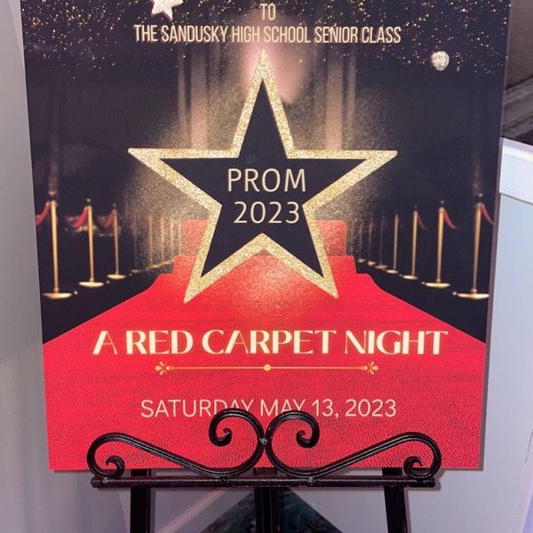 Red Carpet Invitation and Flyer Set/sign, Night at the Oscars, Movie ...