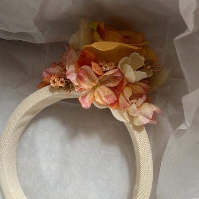 Races Headband Fascinator Flower Crown Melbourne Cup Rose Gold Pink ...