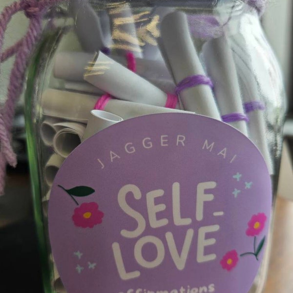 Self Love Affirmation Jar | 100 Self-love Affirmative Cards to Build ...