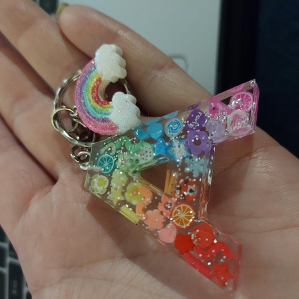 Smiley Flower Liquid Shaker Keychain, Cute Glitter Resin Keyring, Bag ...