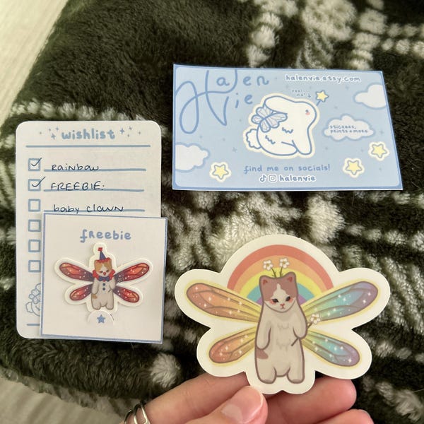 Fluffy Princess Cow Sticker / Matte Vinyl / Fairy Cow Sticker - Etsy