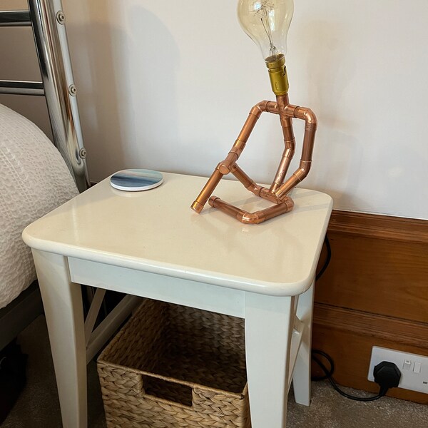 Large Double Light Copper Pipe Lamp Retro Man on A Bench Lamp Post ...