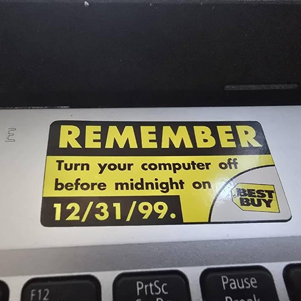 Remember Y2K Turn off Your Computer Vinyl Sticker - Funny Retro Tech ...