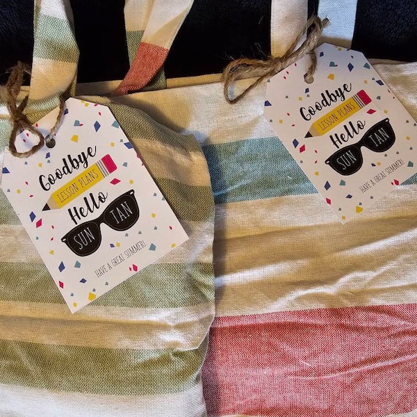 Printable End of School Tag | Goodbye Lesson Plans, Hello Sun Tan | End ...