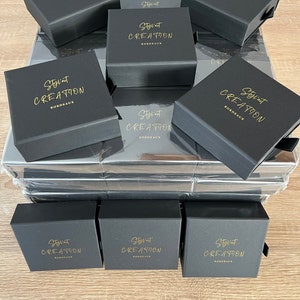 50pcs Personalized White Box With Black Custom Logo Drawer - Etsy