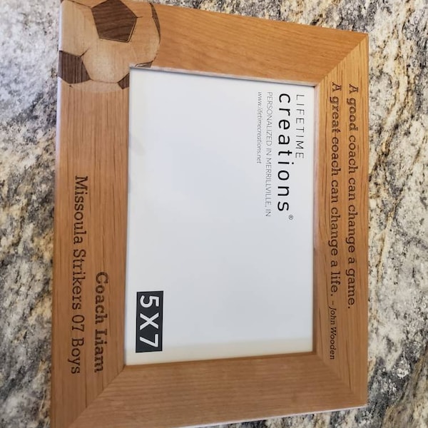 Personalized Soccer Coach Picture Frame by Lifetime Creations: Soccer ...