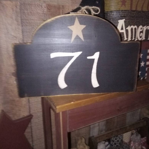 Primitive Custom Wooden Wood ADDRESS PLATE Star - Etsy
