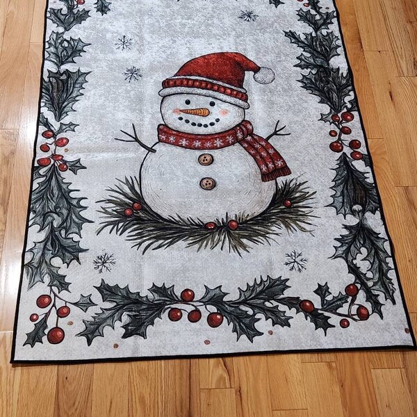 Christmas Rug, Christmas Ornament Rug, Merry Christmas Rug, Christmas ...