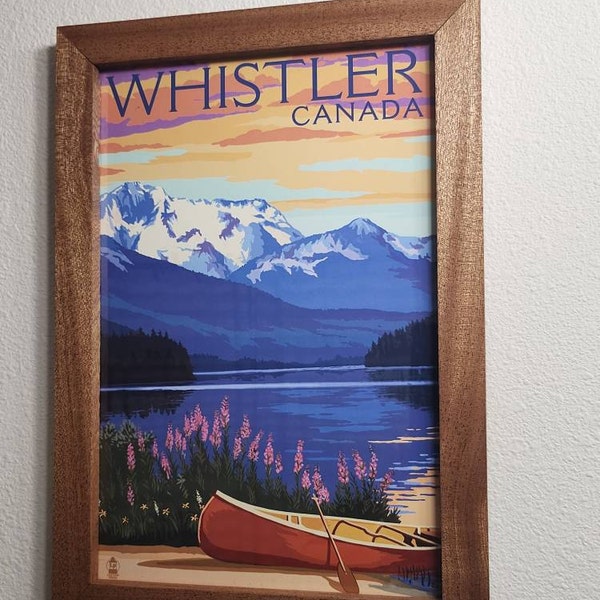 Handmade Mahogany Wood Picture Frame, 1" Wide, Pacific Northwest Decor ...