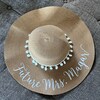 Bride Beach Hat Personalized Sun Hat Bridal Shower Gift Beach Hat ...