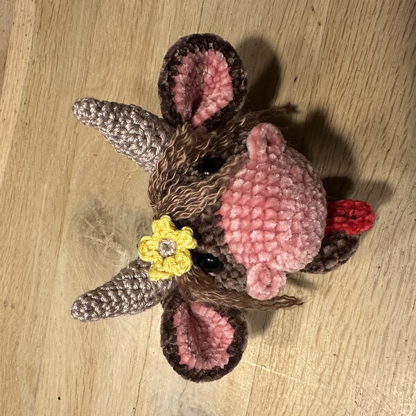 Cow Head Keychain Crochet Pattern; 2 Spot Face Pattern Extension; PDF ...