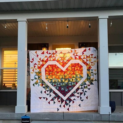 PDF Exploding Heart Quilt Pattern Digital Download by Slice of Pi ...