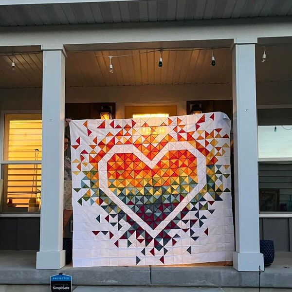 PDF Exploding Heart Quilt Pattern Digital Download by Slice of Pi ...