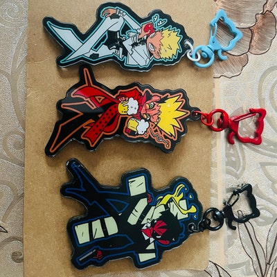 Trigun Maximum : Vash , Wolfwood & Knives Acrylic Keychain - Etsy