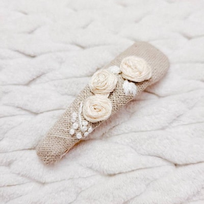 Hair Clips Embroidery Pattern Video Tutorial, Beginner Embroidery PDF ...