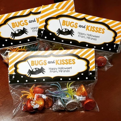 50% OFF SALE Bugs and Kisses Halloween Baggie Toppers Favor Tags ...