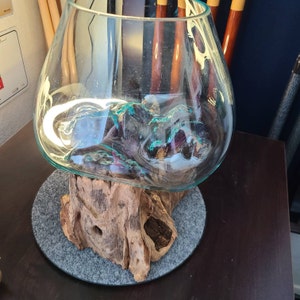 Molten Glass & Gamal Root Patterned Flower Vase - Etsy
