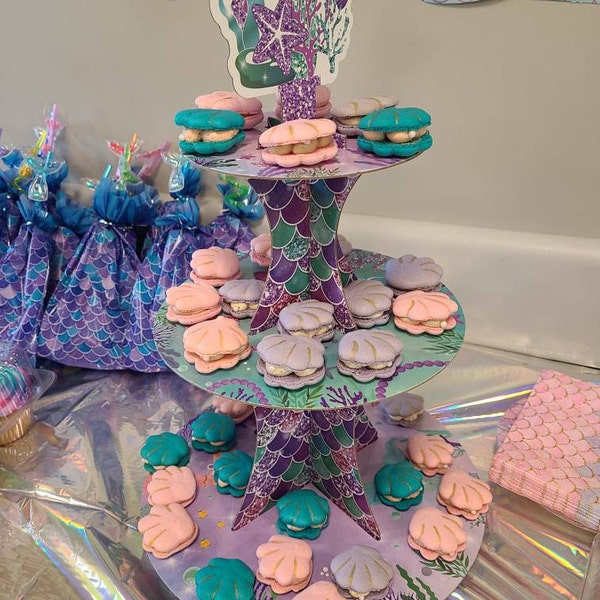 Seashell Macarons: Mermaid Party Favors, Assorted Flavors - Etsy