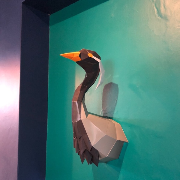 Papercraft Crane Demoiselle, 3D Paper Craft Model, Printable Low Poly ...